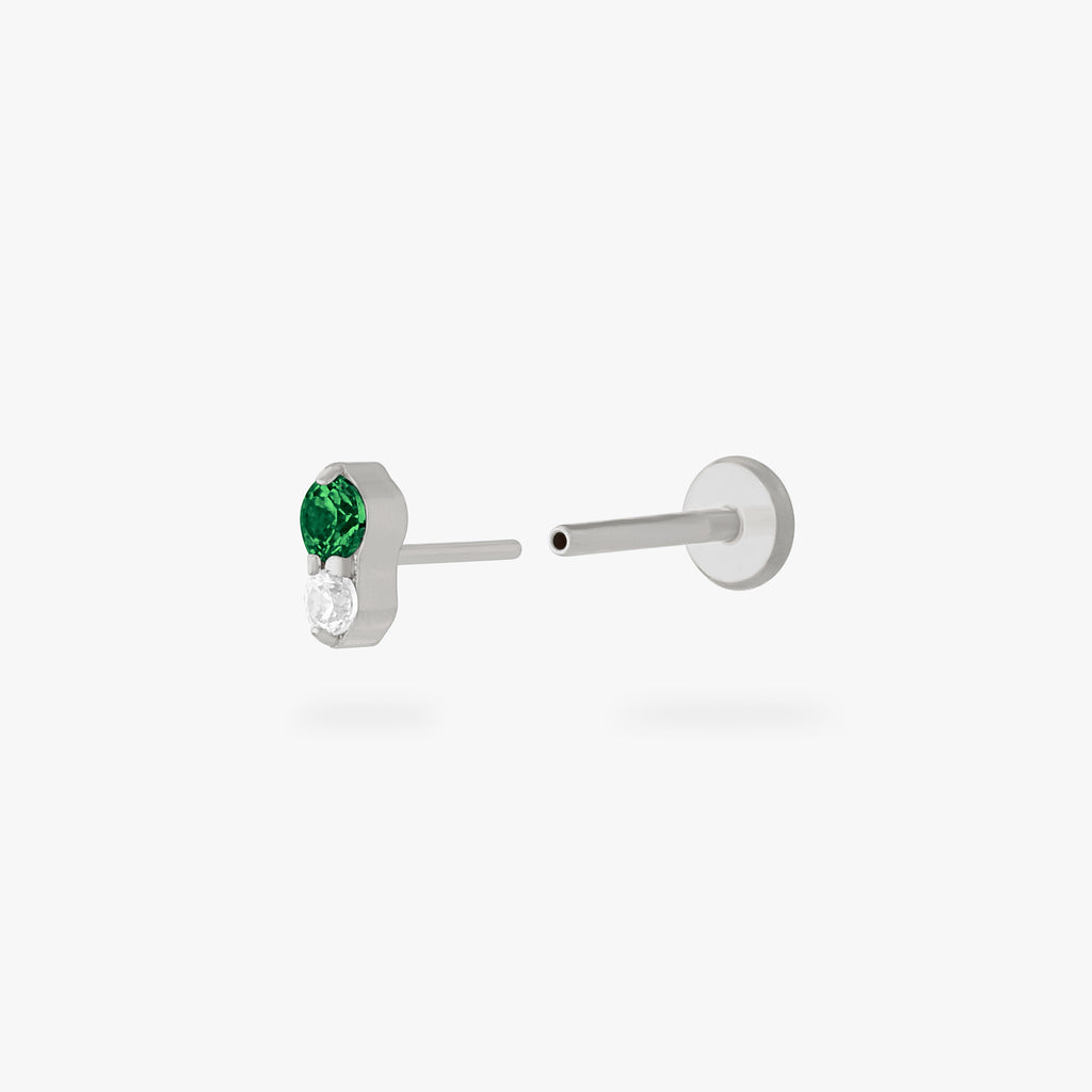 Titanium Stacked CZ Flatback Stud – Studs