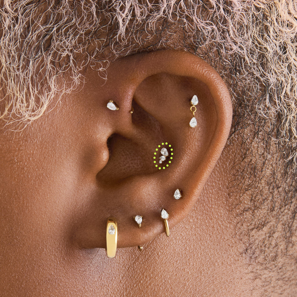 Pear Cluster Flatback Stud – Studs