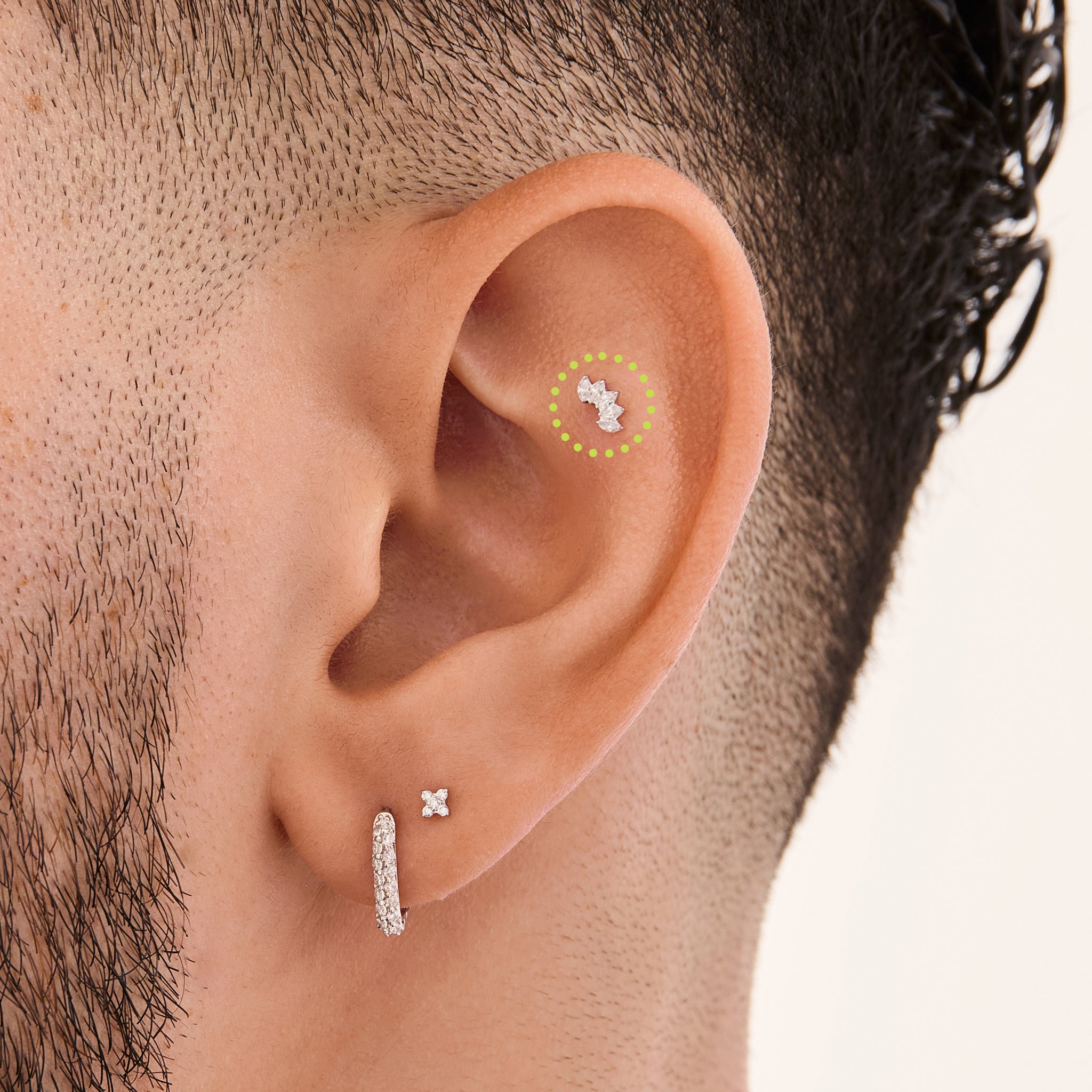 Micro Crown Marquise Flatback Stud – Studs