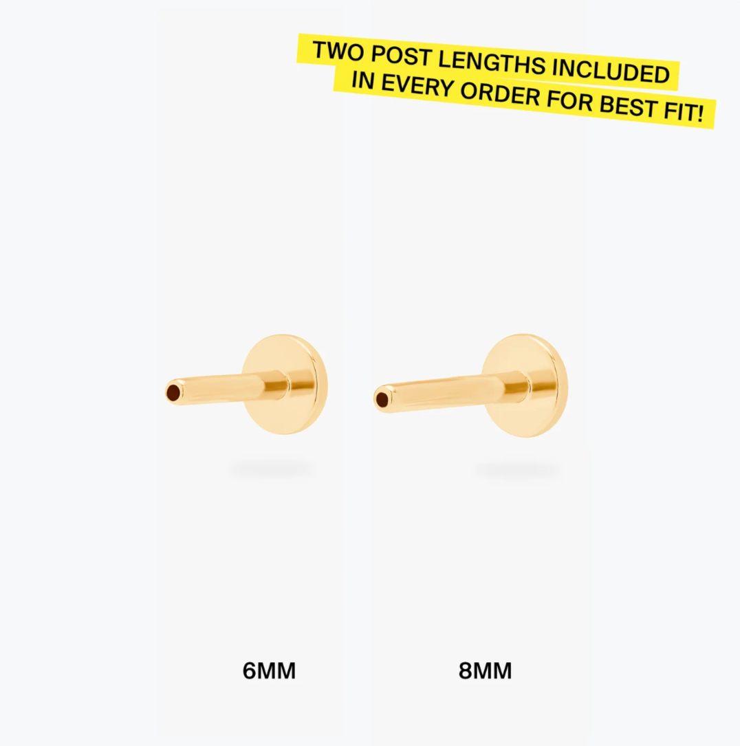 14K Twinkle Star Flatback Stud – Studs